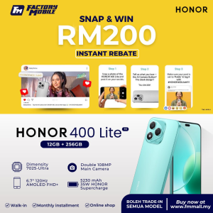 Honor 400 Lite: Telefon Bajet Dengan Reka Bentuk Premium ...